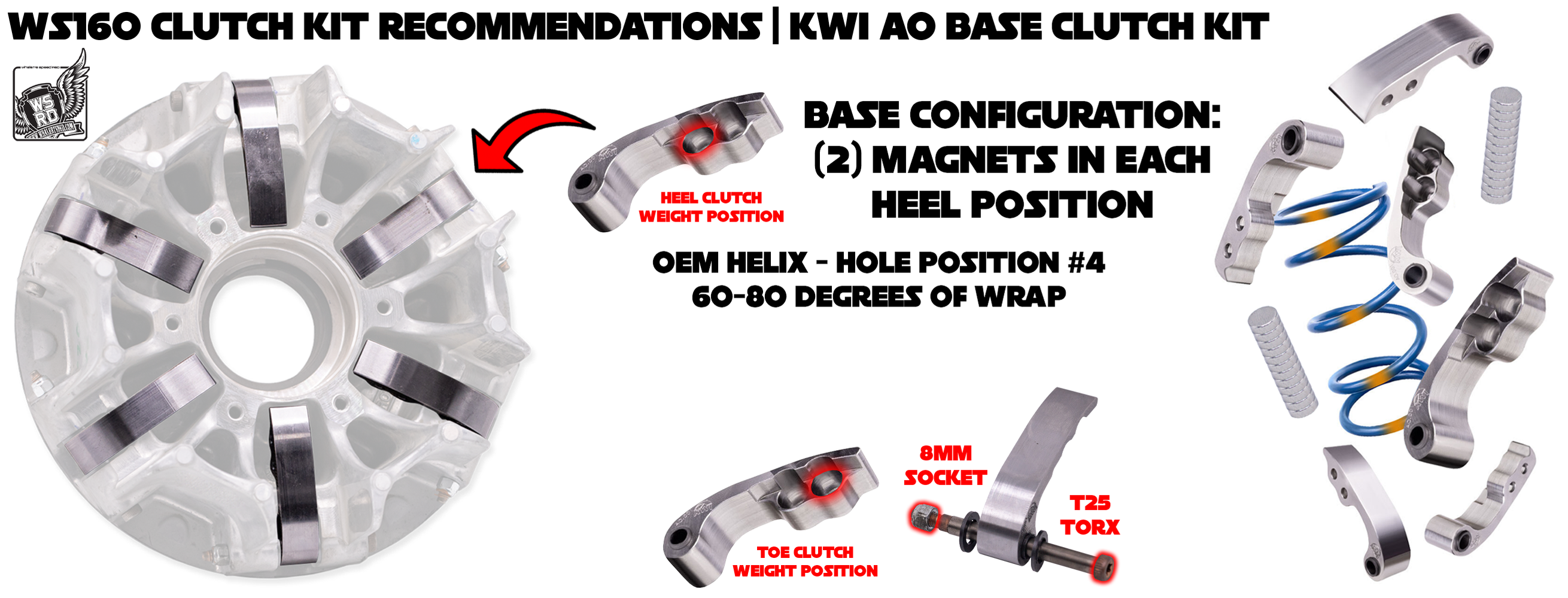 KWI Clutching AO Base QRS Clutch Kit | Can-Am X3 — Whalen's Speed R&D ...